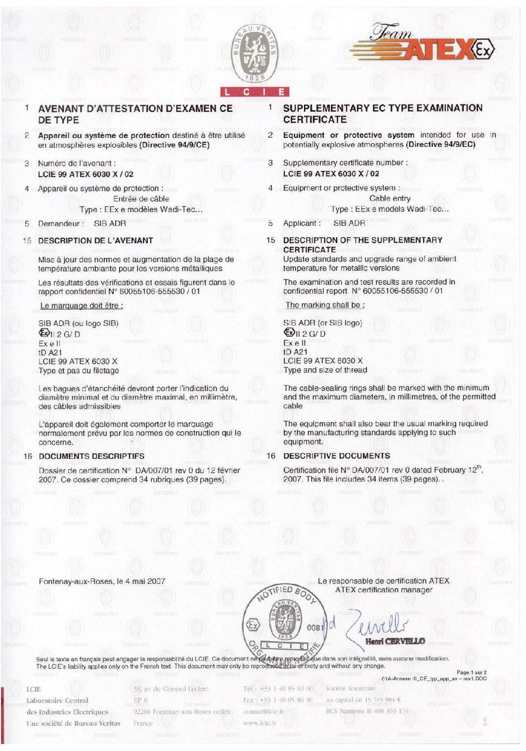 Certificats - SIB